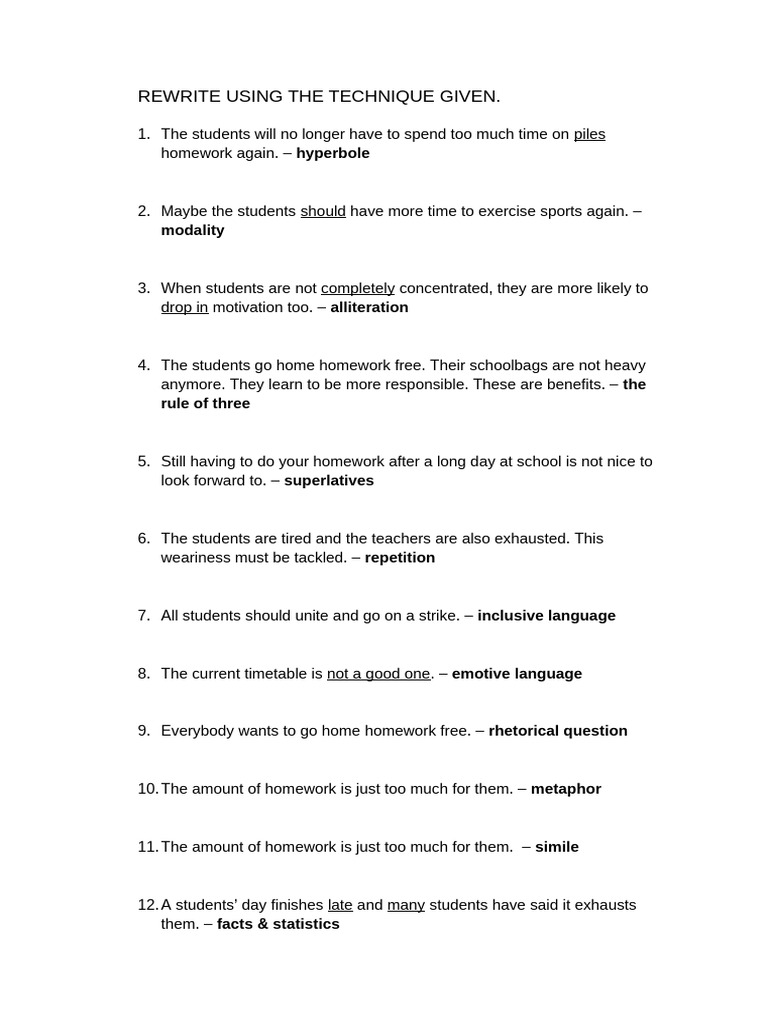 Rewrite Using The Technique Given | PDF