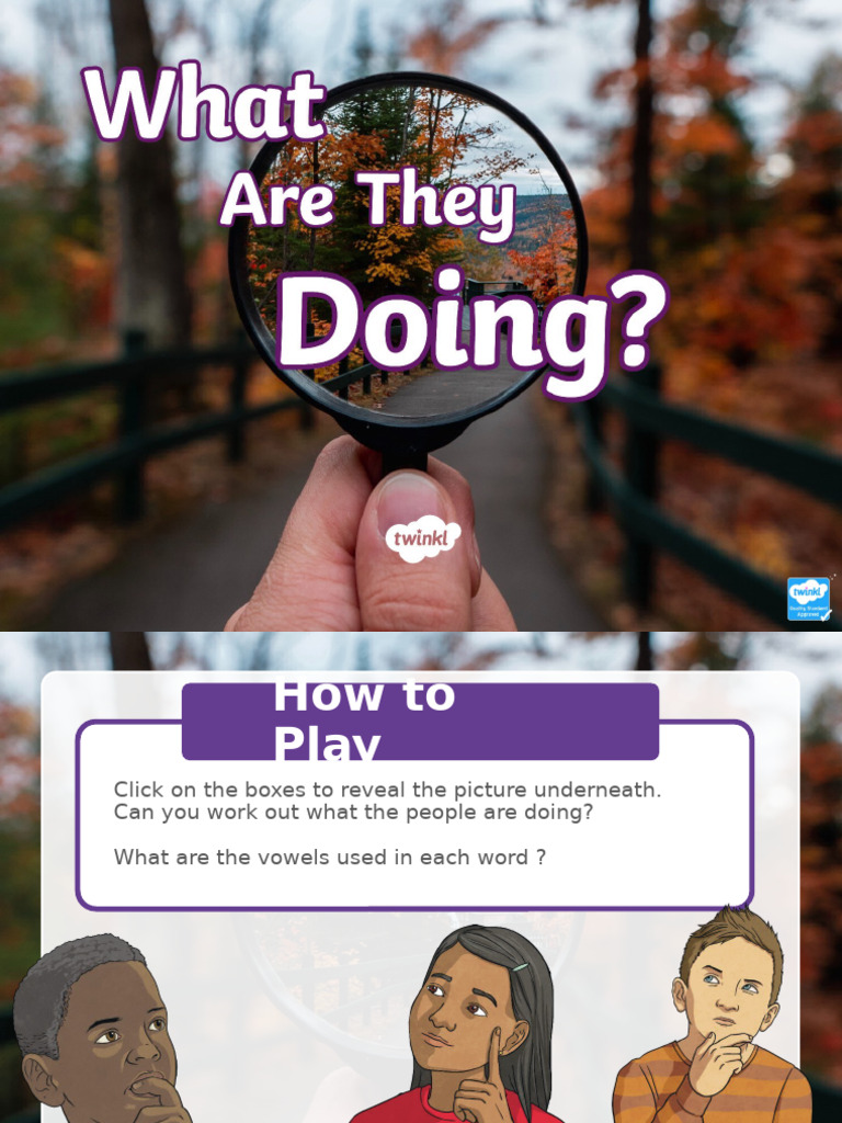 What Are They Doing Reveal The Picture Powerpoint Ver 5 | PDF