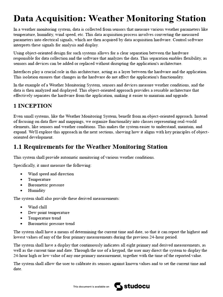 Unit 5 Case Study Weather Forecasting | PDF | Class (Computer Programming) | System