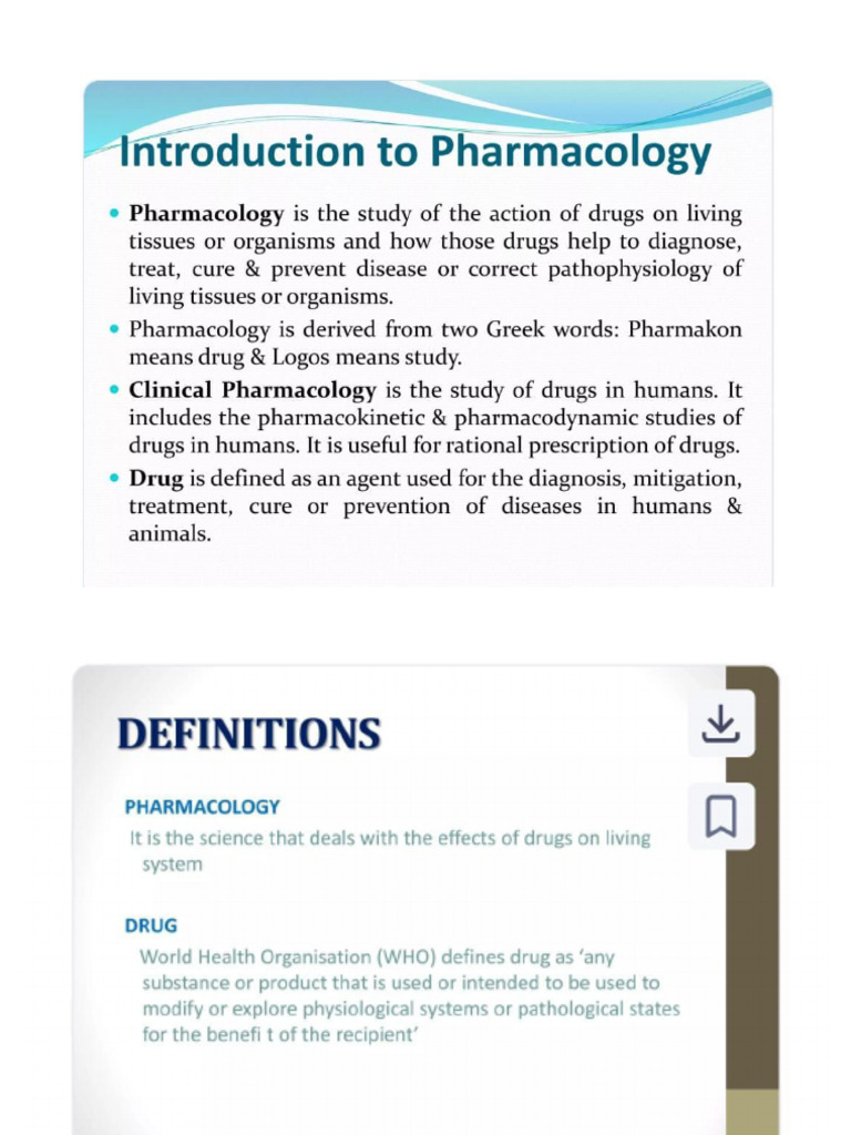 Introduction To Pharmacology | PDF