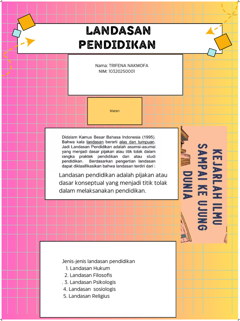 Poster Landasan Ilmu Pendidikan | PDF