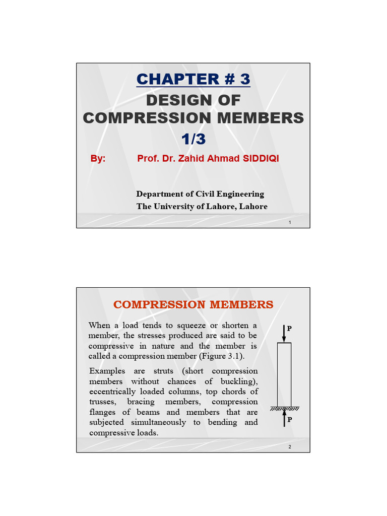 06 - Compression Member Design | PDF | Buckling | Deformation (Engineering)