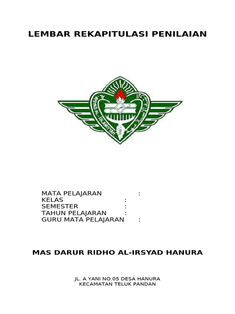Rekap Penilaian Siswa MA Darur Ridho | PDF
