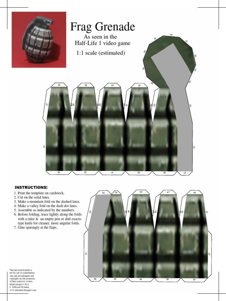 Half-Life 1 Frag Grenade Model Instructions | PDF | Chess Theory | Chess