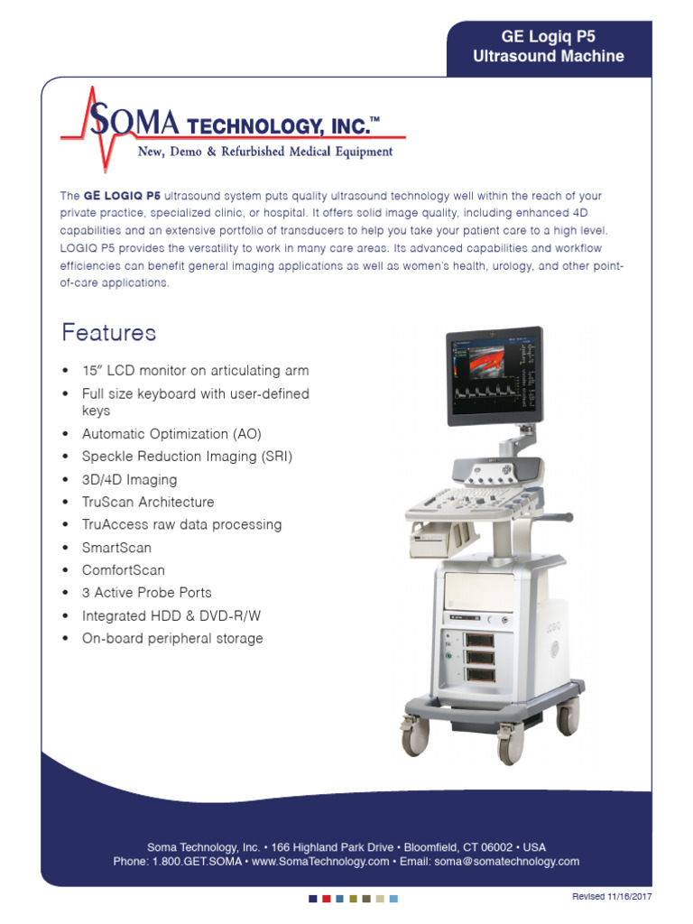 Ge Logiq p5 Ultrasound Machine | PDF | Medical Ultrasound | Computing