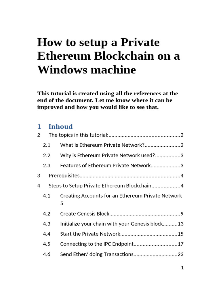 Setup Private Ethereum Blockchain on Windows | PDF | Computer File ...