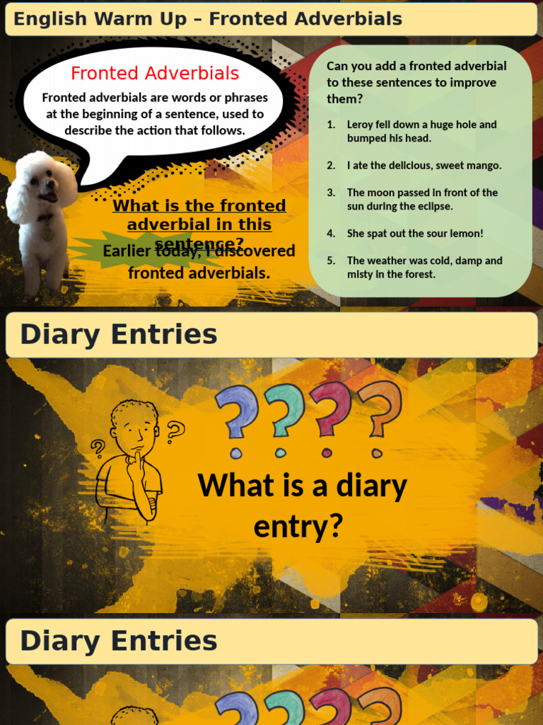 Diary Entries (Lesson 1) | PDF