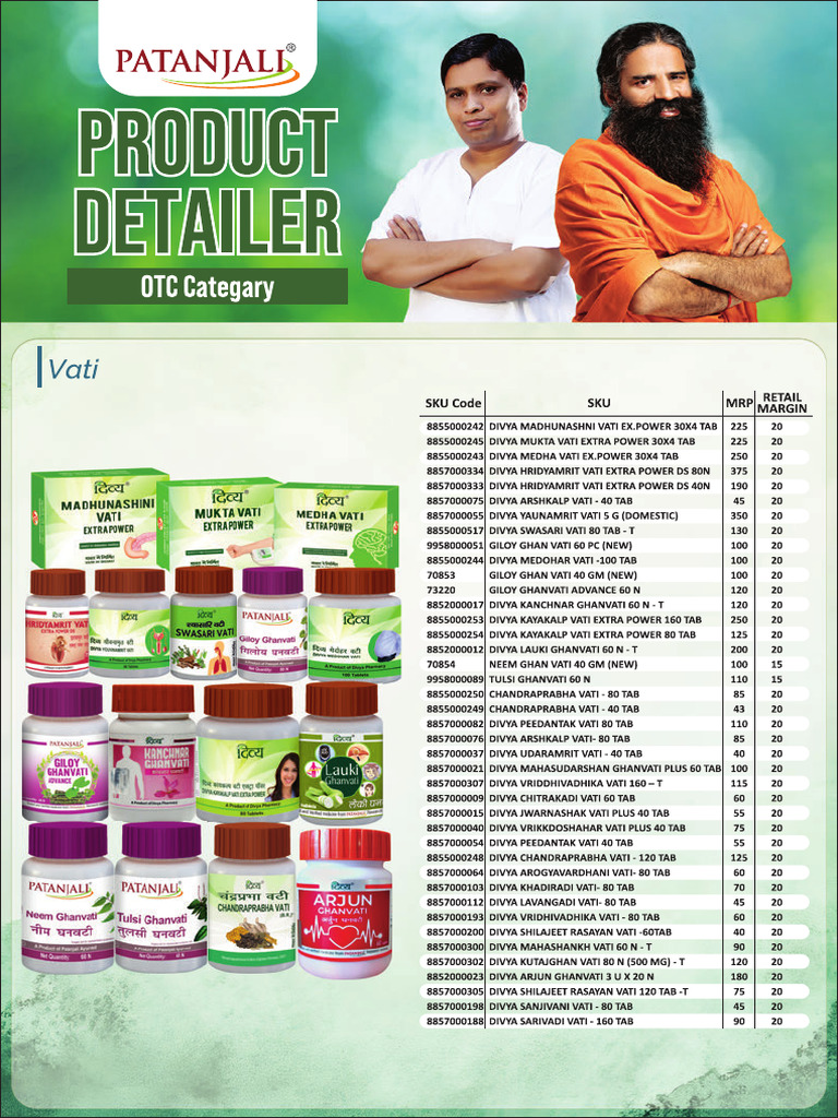Divya OTC Medicine - Product Detailer | PDF