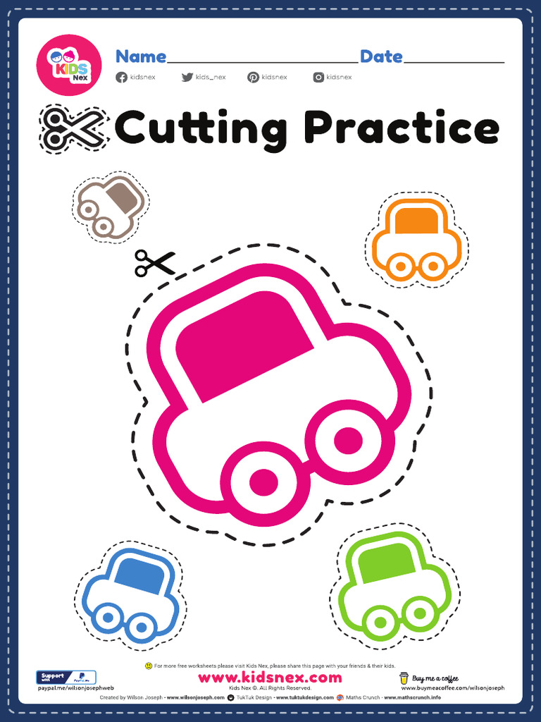 14 Cutting Practice For Kids | PDF