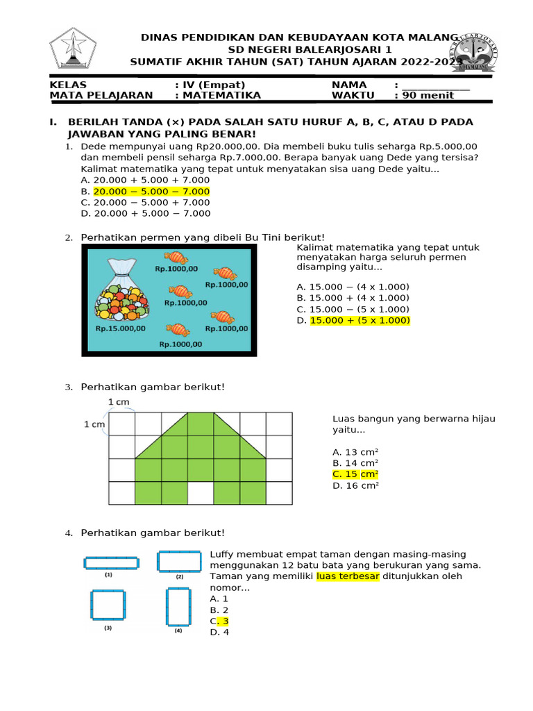Soal Sat Math | PDF