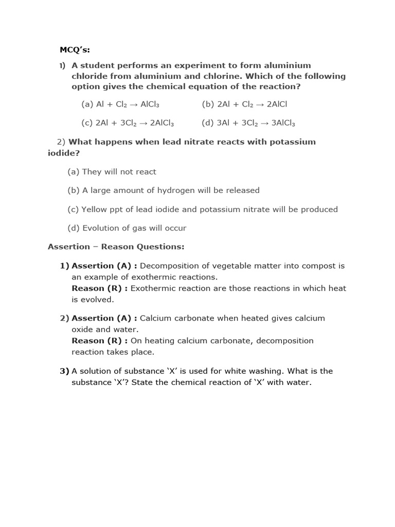 03-07 Chemistry Class 10 | PDF