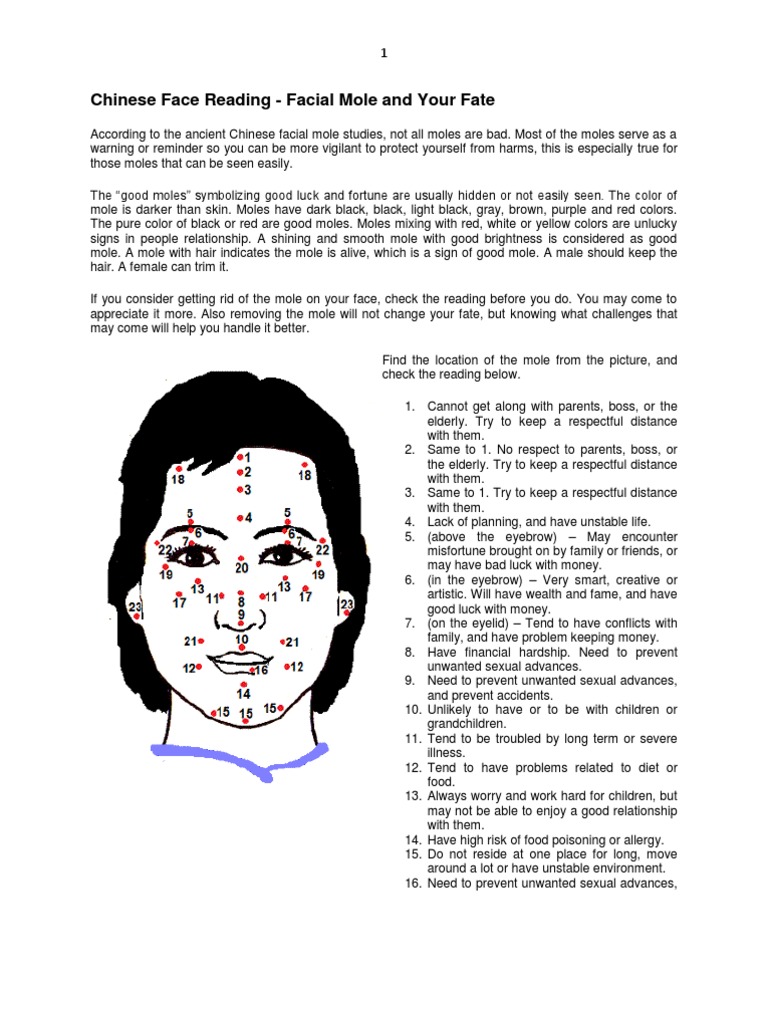 Chinese Face Reading | PDF | Planets In Astrology