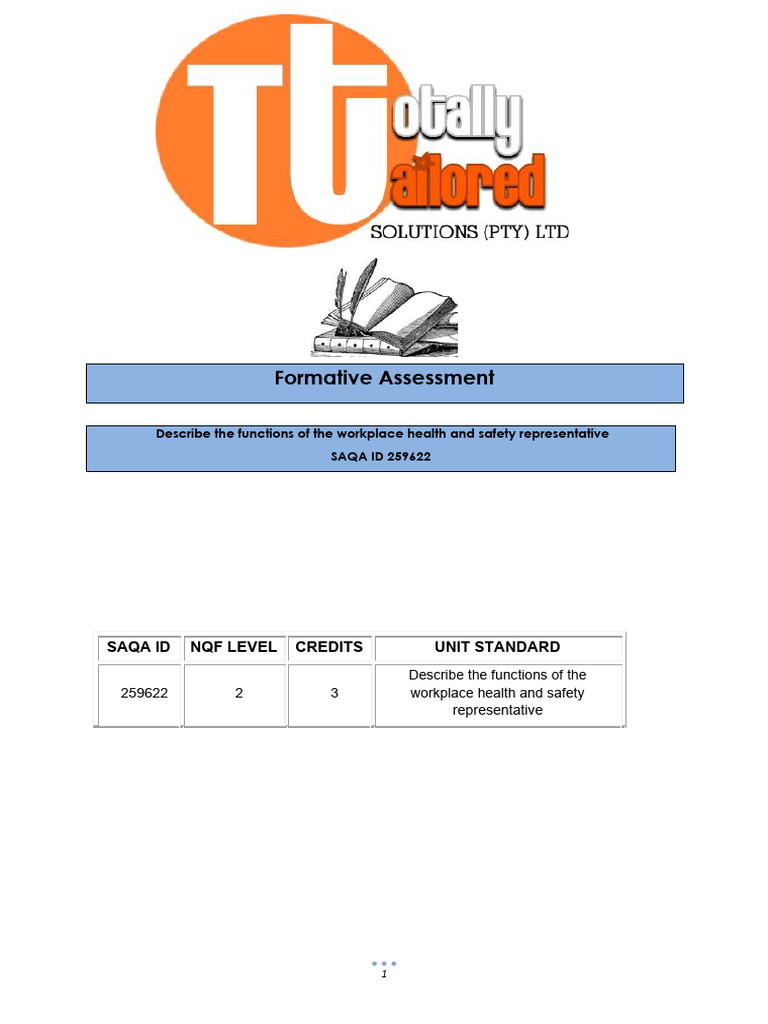 SHE - REP - Formative Assessment | PDF | Occupational Safety And Health ...