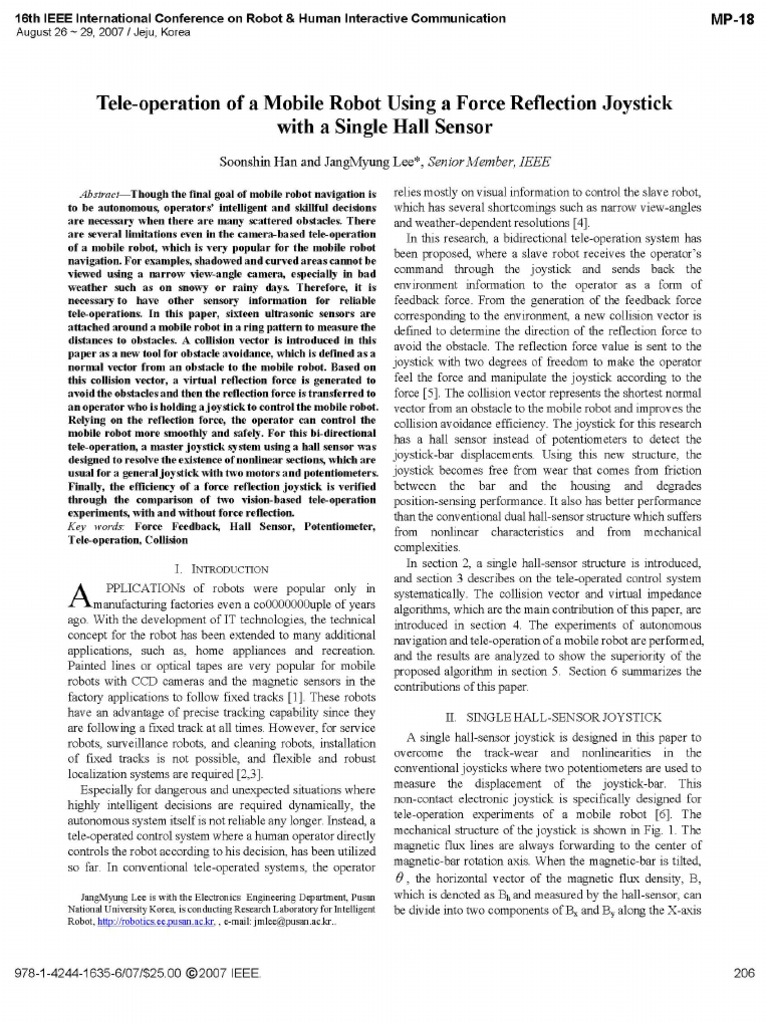 IEEE Base Paper | PDF | Robot | Robotics