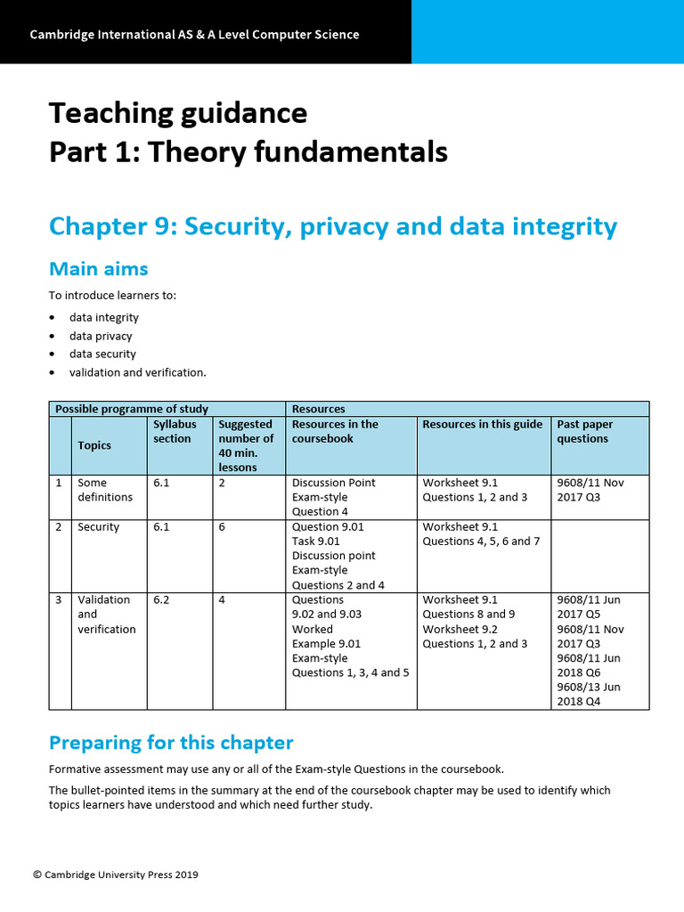 Data Security, Privacy, and Integrity Guide | PDF | Learning | Computer ...