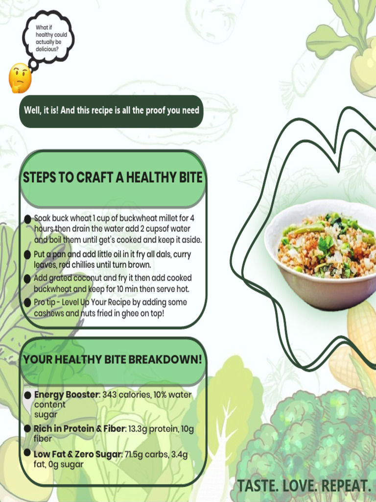 Delicious Healthy Buckwheat Recipe | PDF