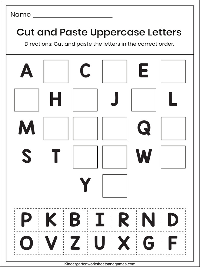 Cut and Paste Worksheets for Kids | PDF