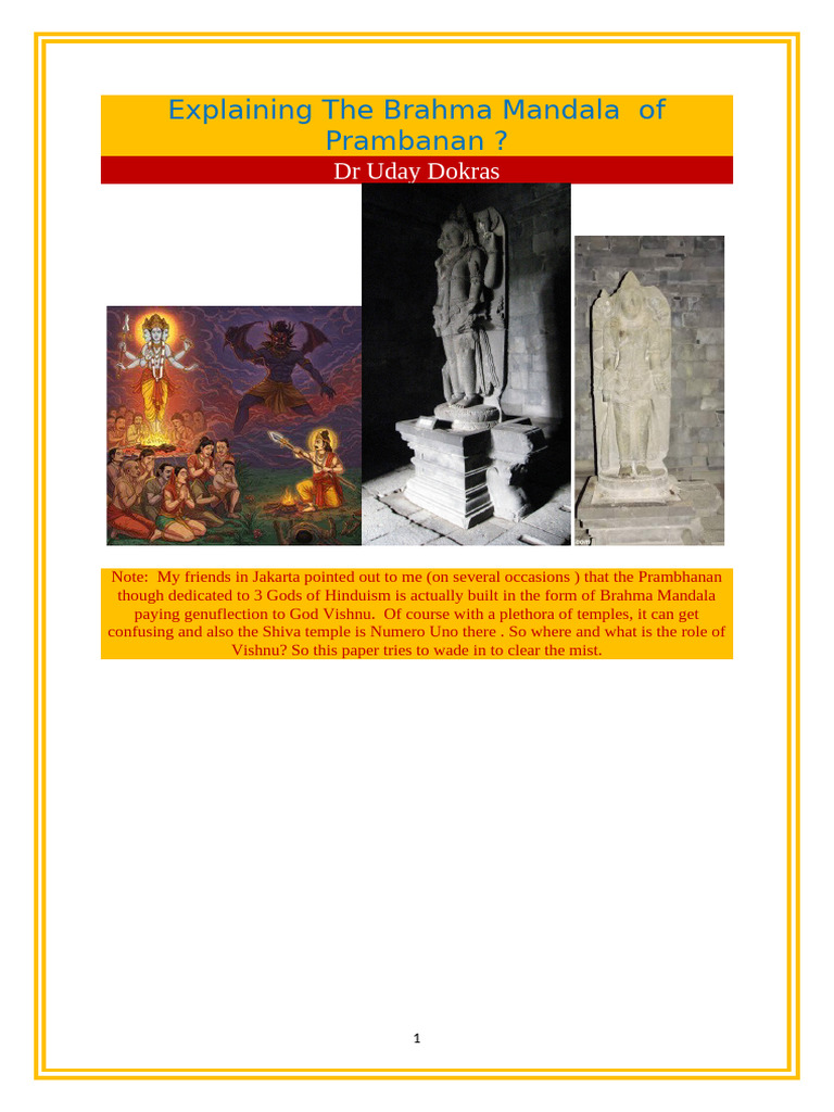 Understanding Prambanan's Brahma Mandala | PDF | Mandala | Indian ...