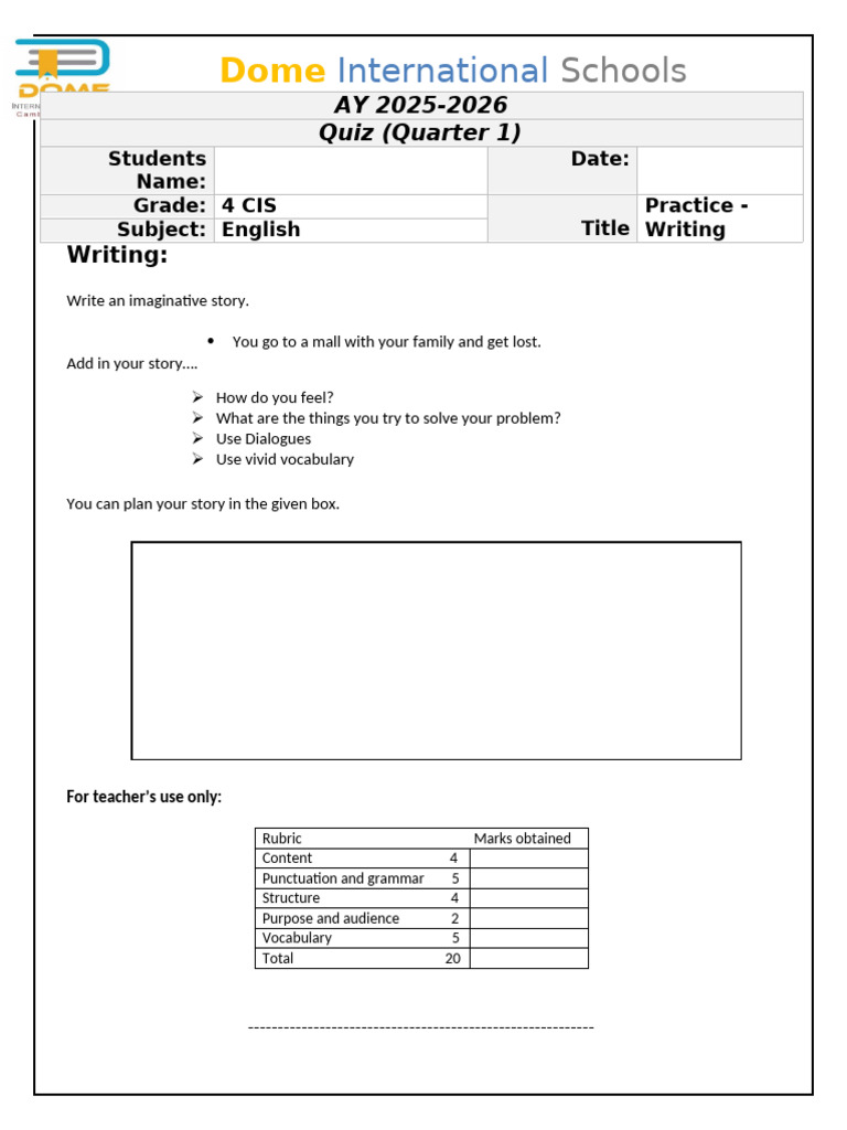 Creative Story Writing Assignment | PDF | Linguistics | Human Communication