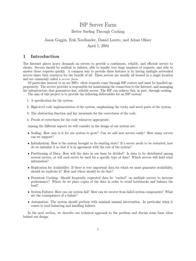 6826 Proposal | PDF | Cache (Computing) | Load Balancing (Computing)