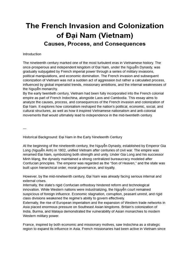 French Colonization of Vietnam Explained | PDF | French Indochina | Vietnam