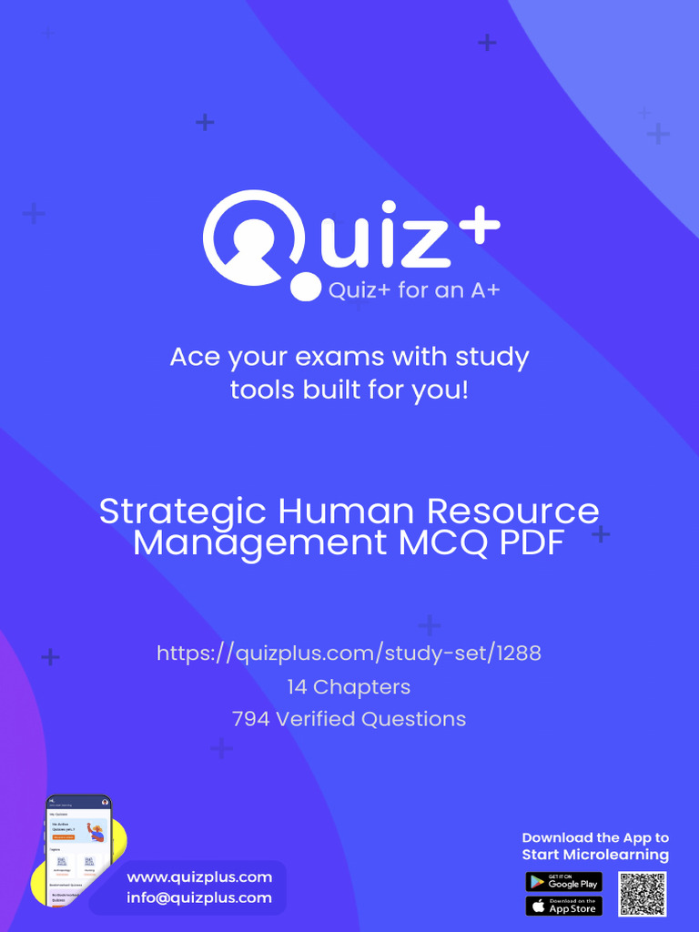 Strategic HR Management MCQ Resource | PDF | Human Resource Management ...
