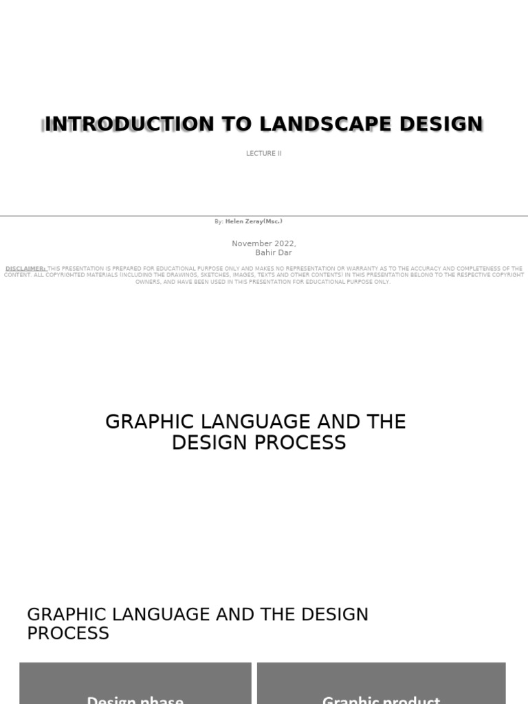 Lec 2 Ld Arch3131 Graphic Language and the Design Process 1 | PDF ...