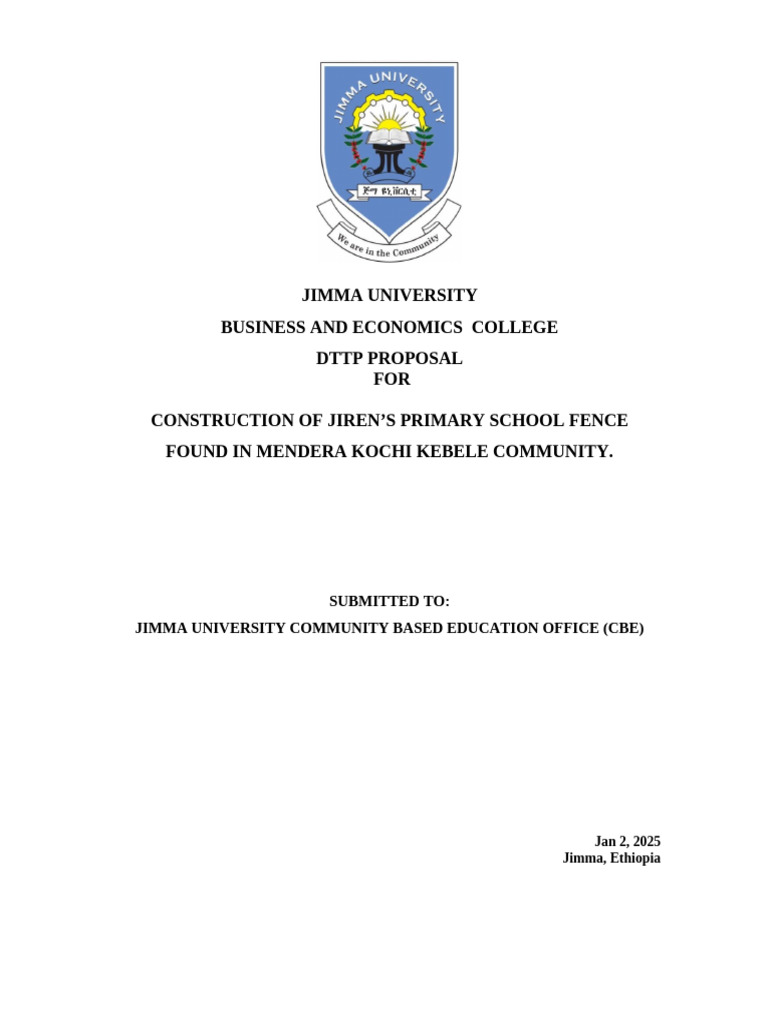 Proposal of Mendera Kochi Kebele777 | PDF | Sampling (Statistics) | Data