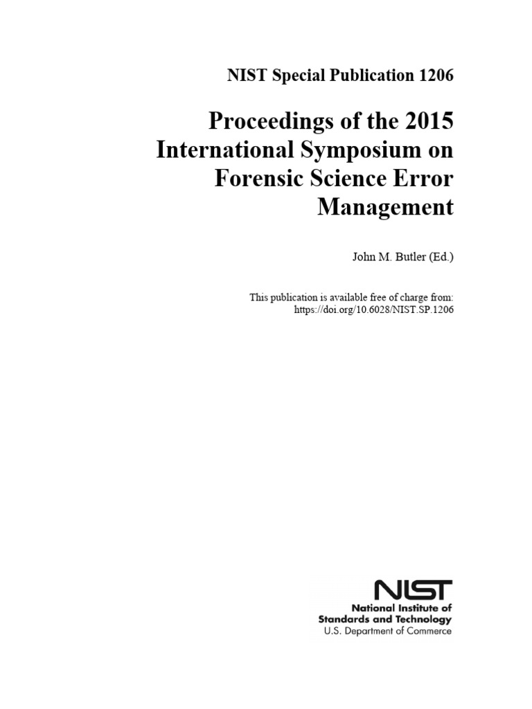 Nist SP 1206 | PDF | Forensic Science | Crime Scene