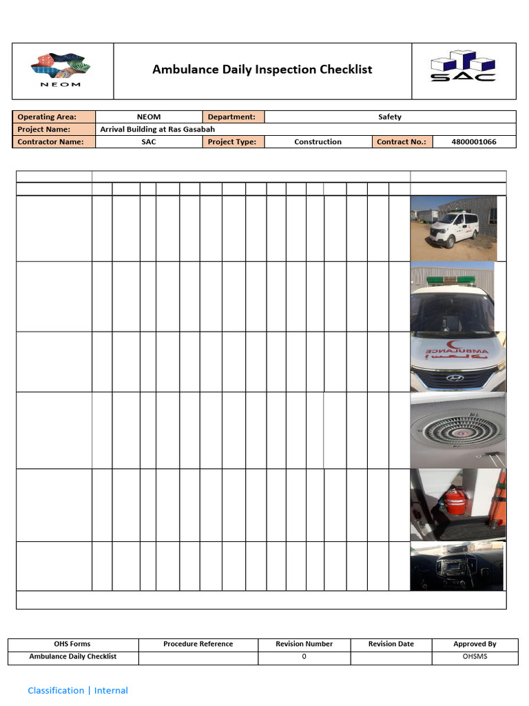 Ambulance Checklist1-15 | PDF | Ambulance
