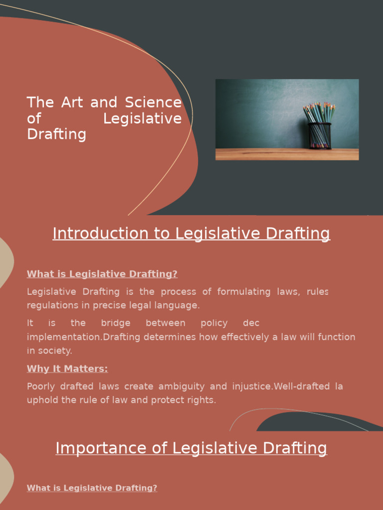 The Art and Science of Legislative Drafting | PDF | Justice | Crime ...