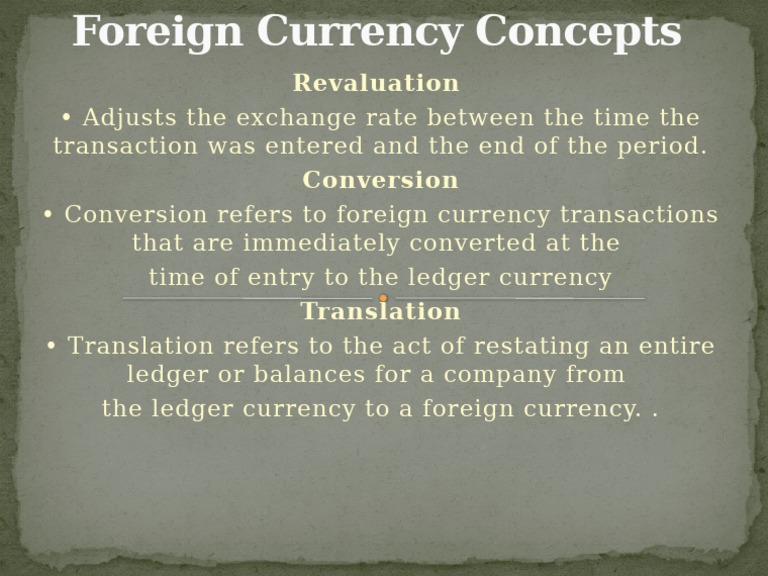 Foreign Currency Concepts | PDF