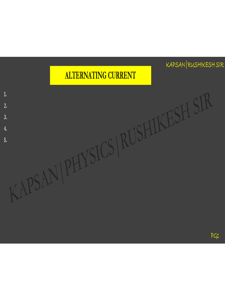 Understanding Alternating Current (AC) | PDF | Inductor | Electrical ...