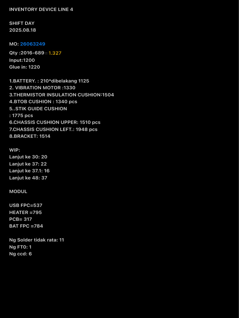 Inventory Device Line 4 | PDF