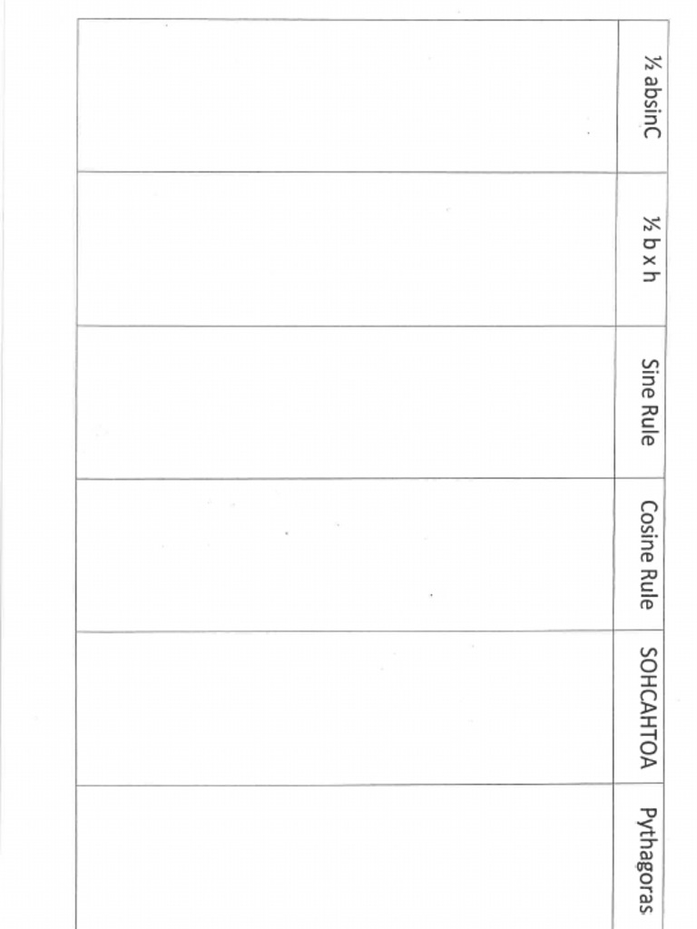 Trigonometry Mixed Table | PDF