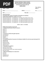 Class XI Physics Sample Paper Medium 2025 26 | PDF