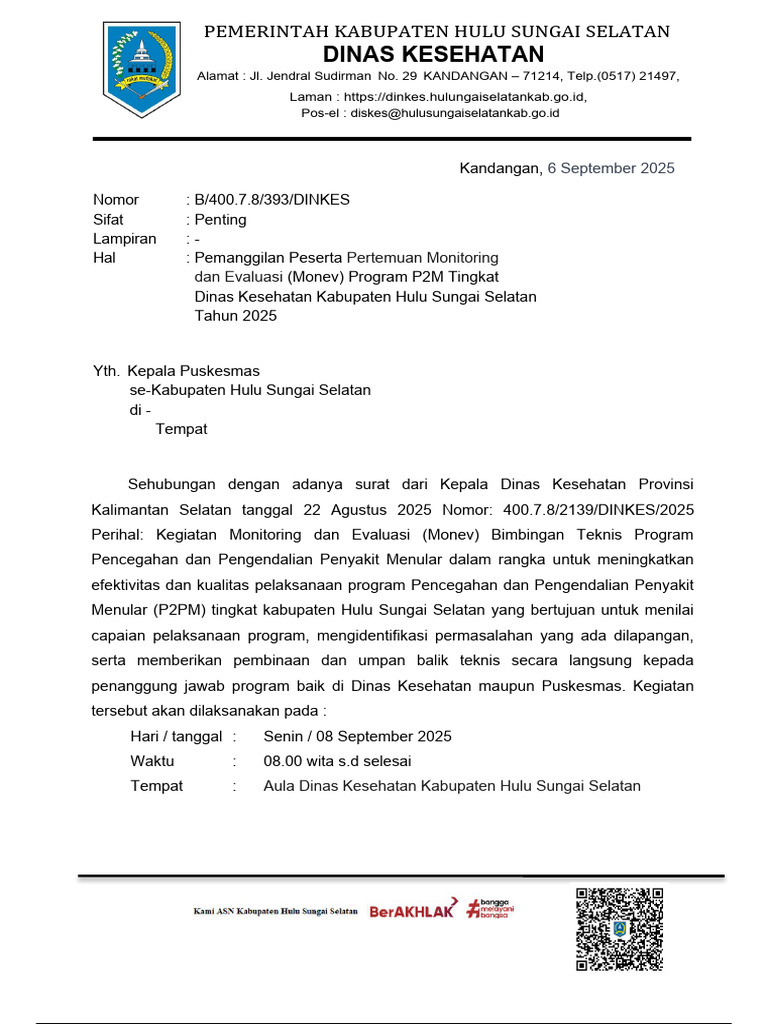 Pemanggilan Monev Program P2M 2025 | PDF