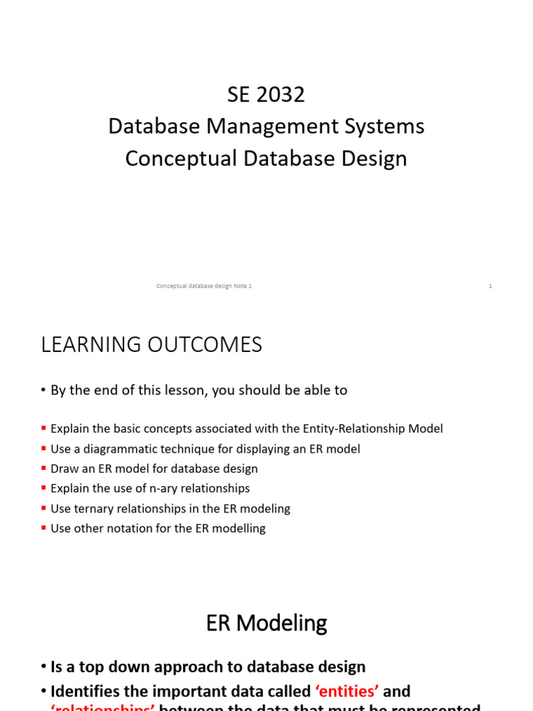 Conceptual Database Design Overview | PDF | Information Technology ...