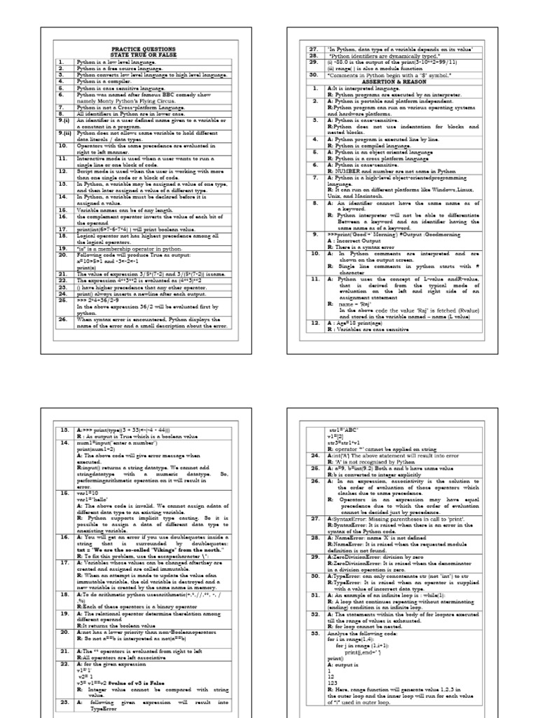Python Revision Tour | PDF | Control Flow | Python (Programming Language)