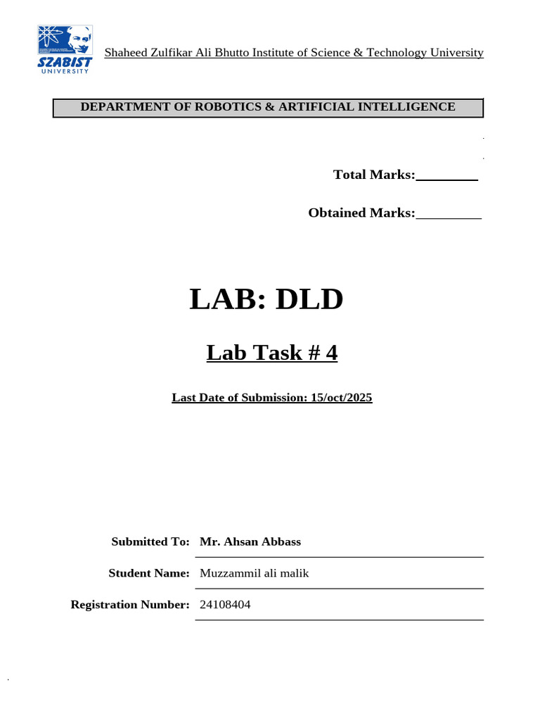 Lab Task 04 DLD | PDF