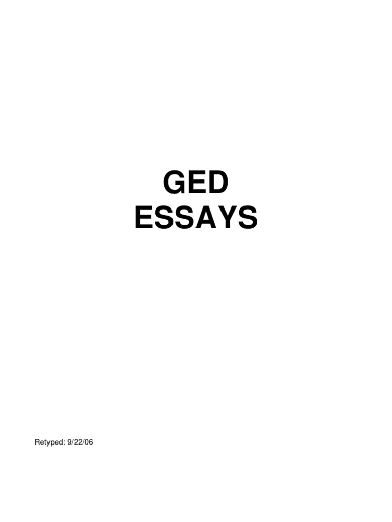 Ged Essay | PDF | Paragraph | Ellipsis