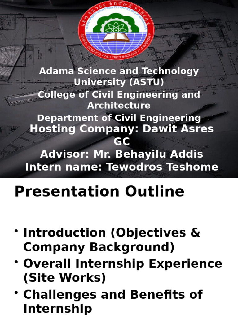 Civil Engineering Internship Report | PDF | Concrete | Building Technology