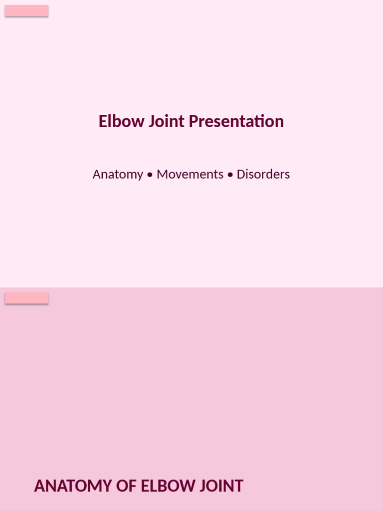 Elbow Joint Pink Template Aesthetic | PDF