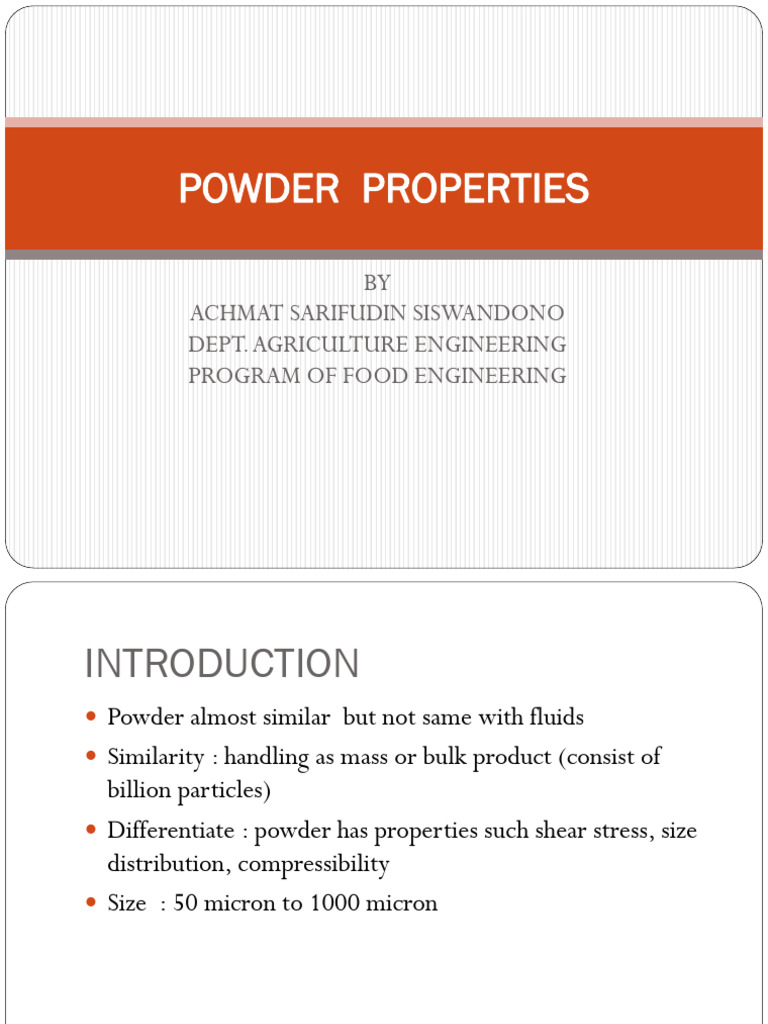 Understanding Powder Properties in Engineering | PDF | Porosity | Density