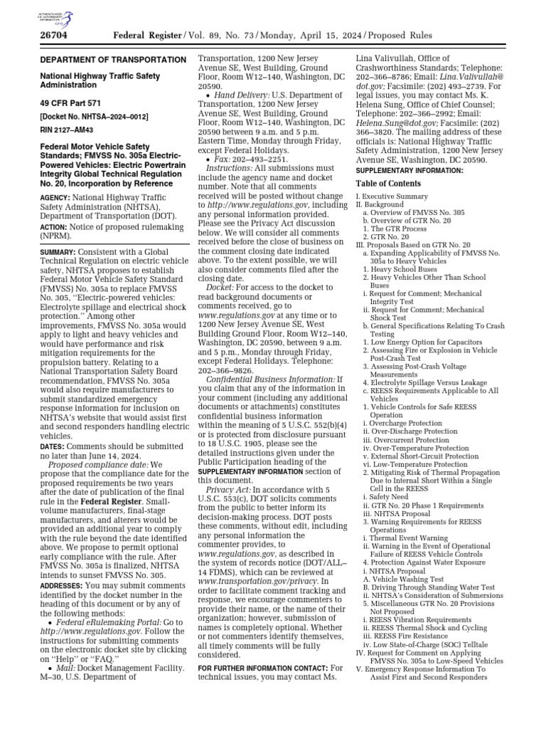 Federal Register / Vol. 89, No. 73 / Monday, April 15, 2024 / Proposed ...