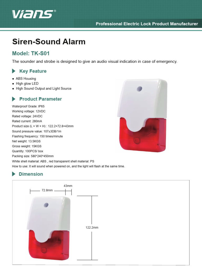 Emergency Sounder and Strobe Alarm | PDF