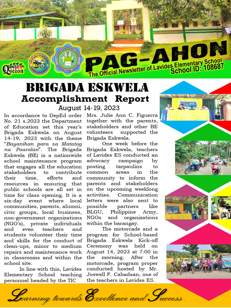 BE 2023 Accomplishment Report | PDF | Non Governmental Organization ...