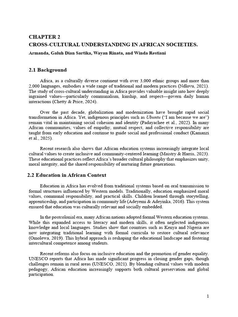 Cross-Cultural Insights in Africa | PDF | Family | Etiquette