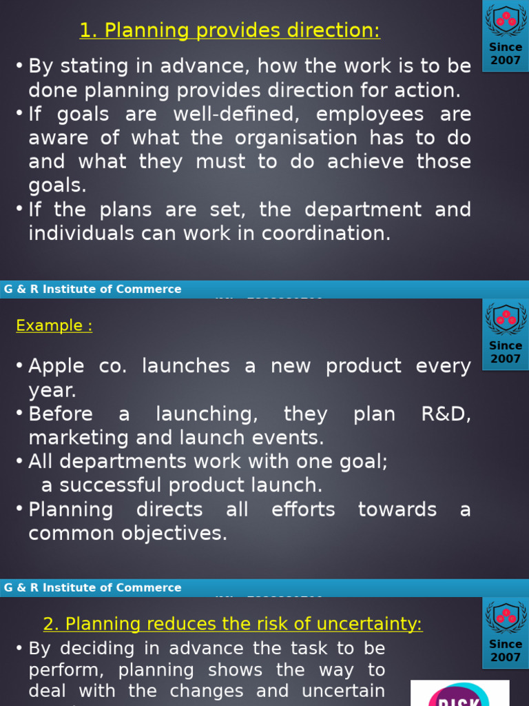 Importance of Planning in Business Management | PDF | Policy | Budget