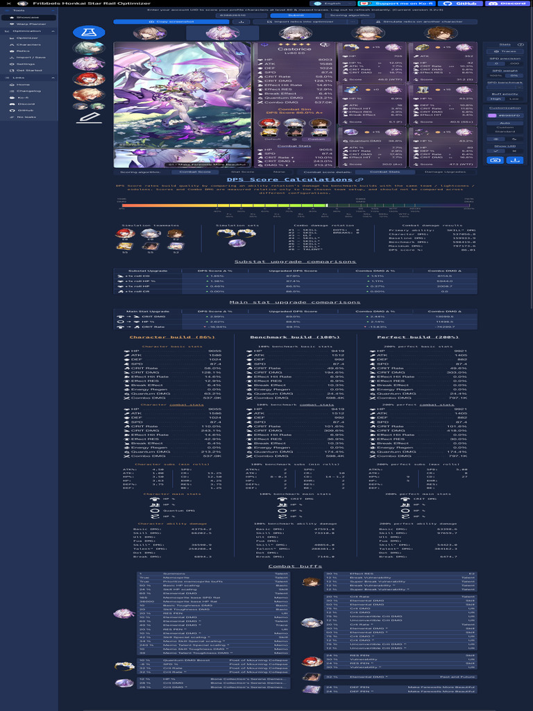Fribbels Star Rail Optimizer | PDF
